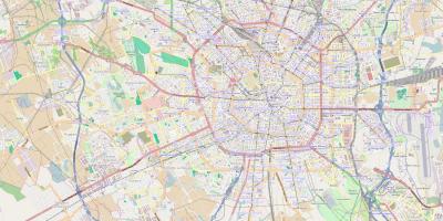 Milan map - Kartor Milano, Lombardiet, Italien)